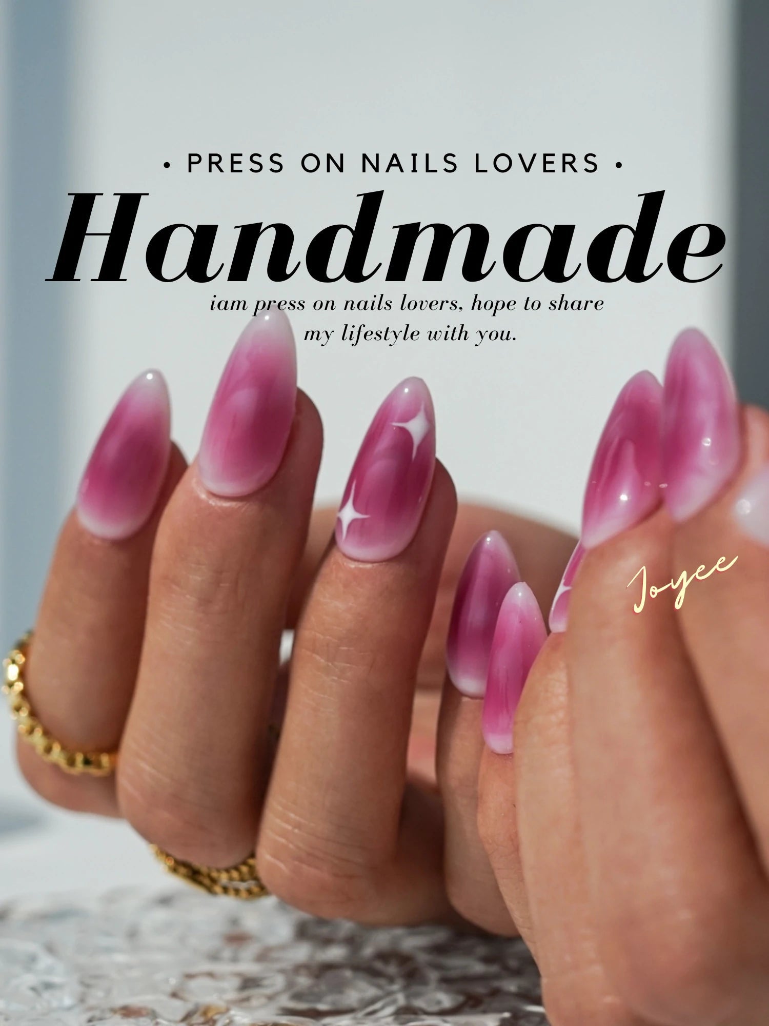 Press on Acrylic Nails Fake Stick on Gel Nail Shop - Joyee